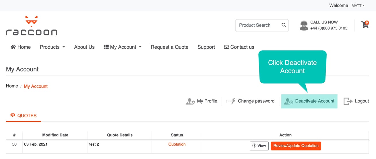 How do I deactivate my account?
